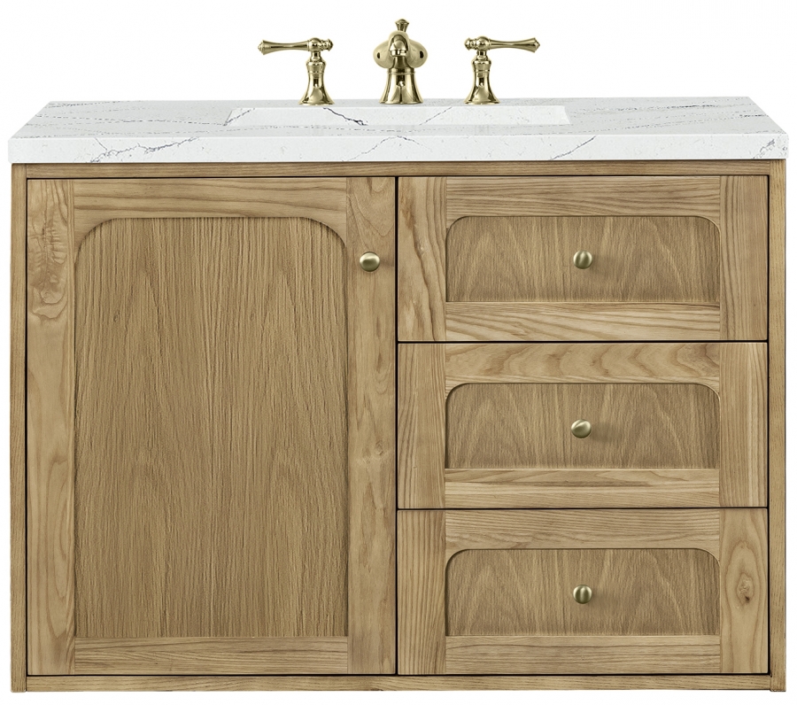 36 Inch Floating or Freestanding Single Sink Vanity in Oak Unique Vanities